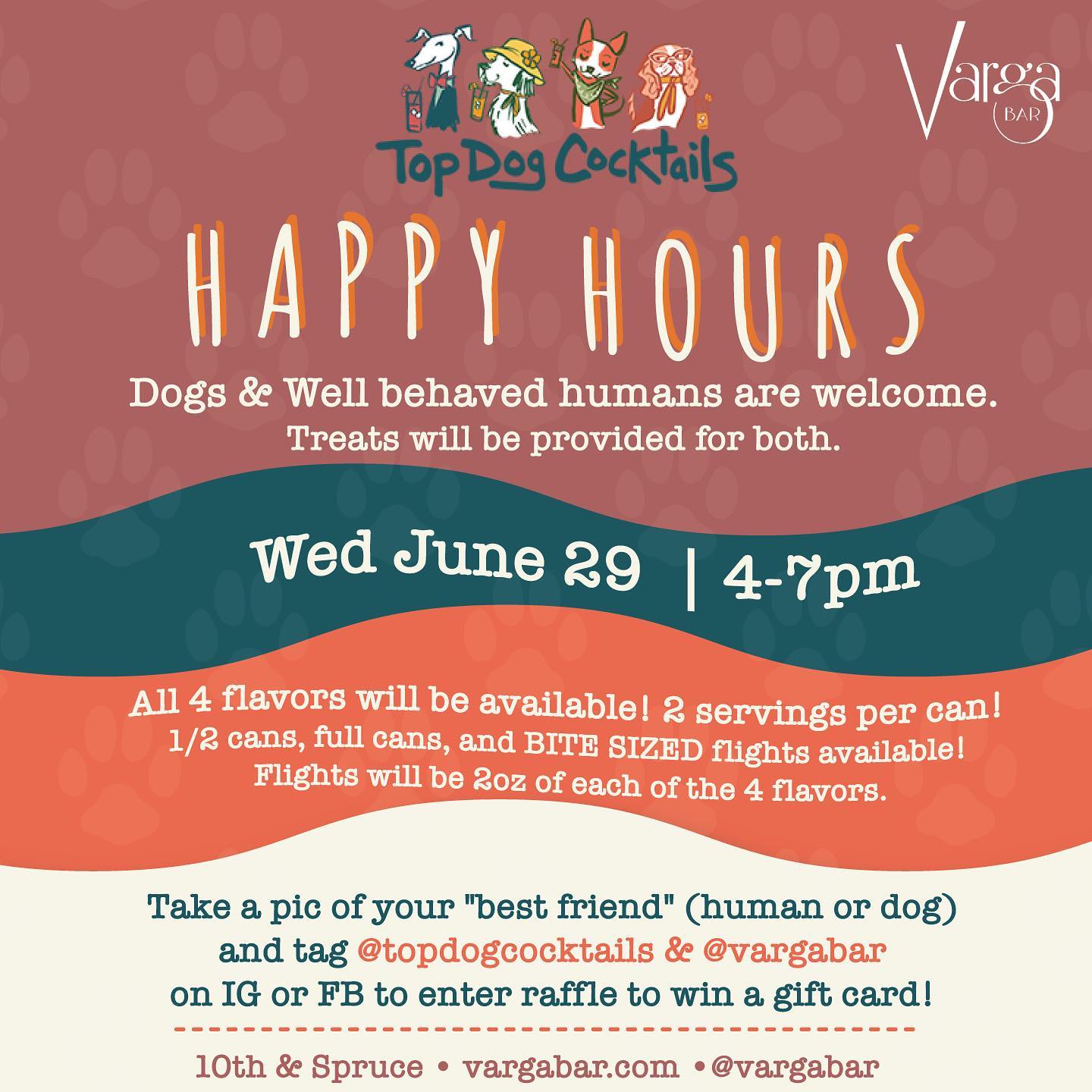 Varga Bar & Top Dog Cocktails Happy Hour - Top Dog Cocktails